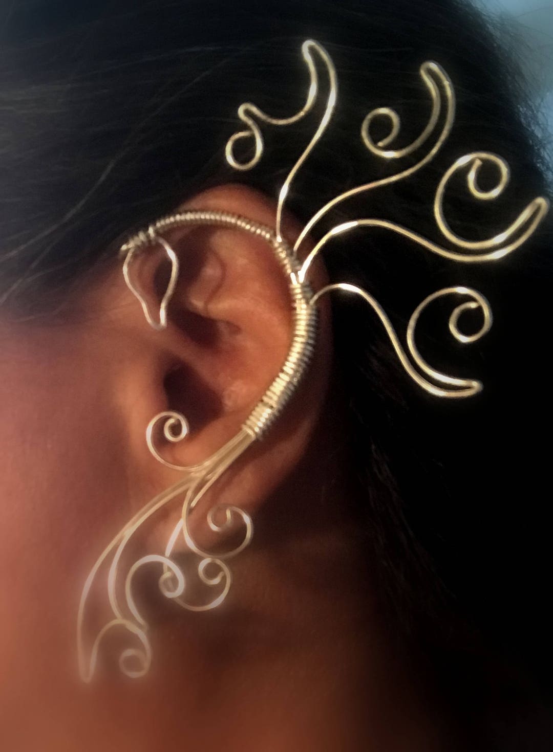 Phoenix, Phoenix Fire Jewelry Ear Cuff, Vine Jewelry, Ear Jewelry, Ear ...