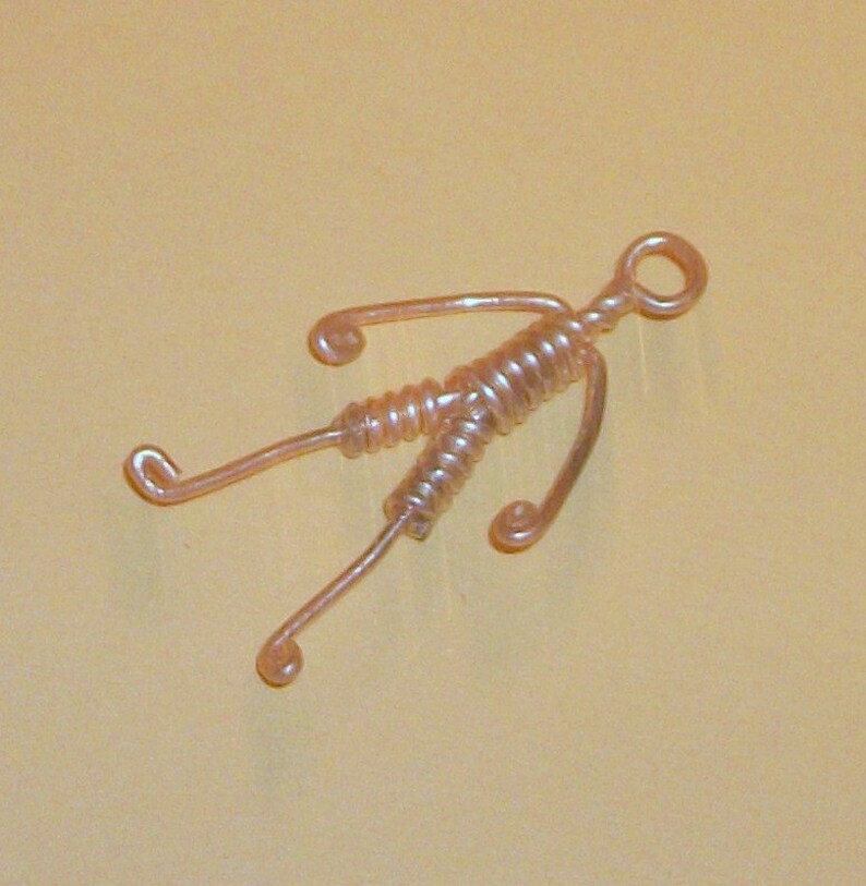 Tiny Person Wire Charm Pendant Silver Plate Man, Boy - Etsy