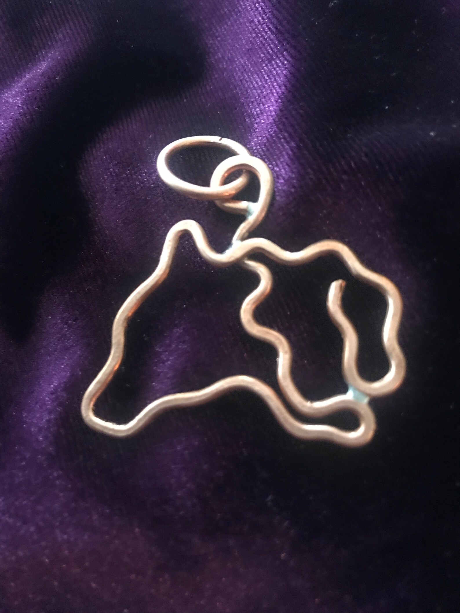 Copper Wolf Dog Pendant Wolf Charm Copper Key Charm - Etsy