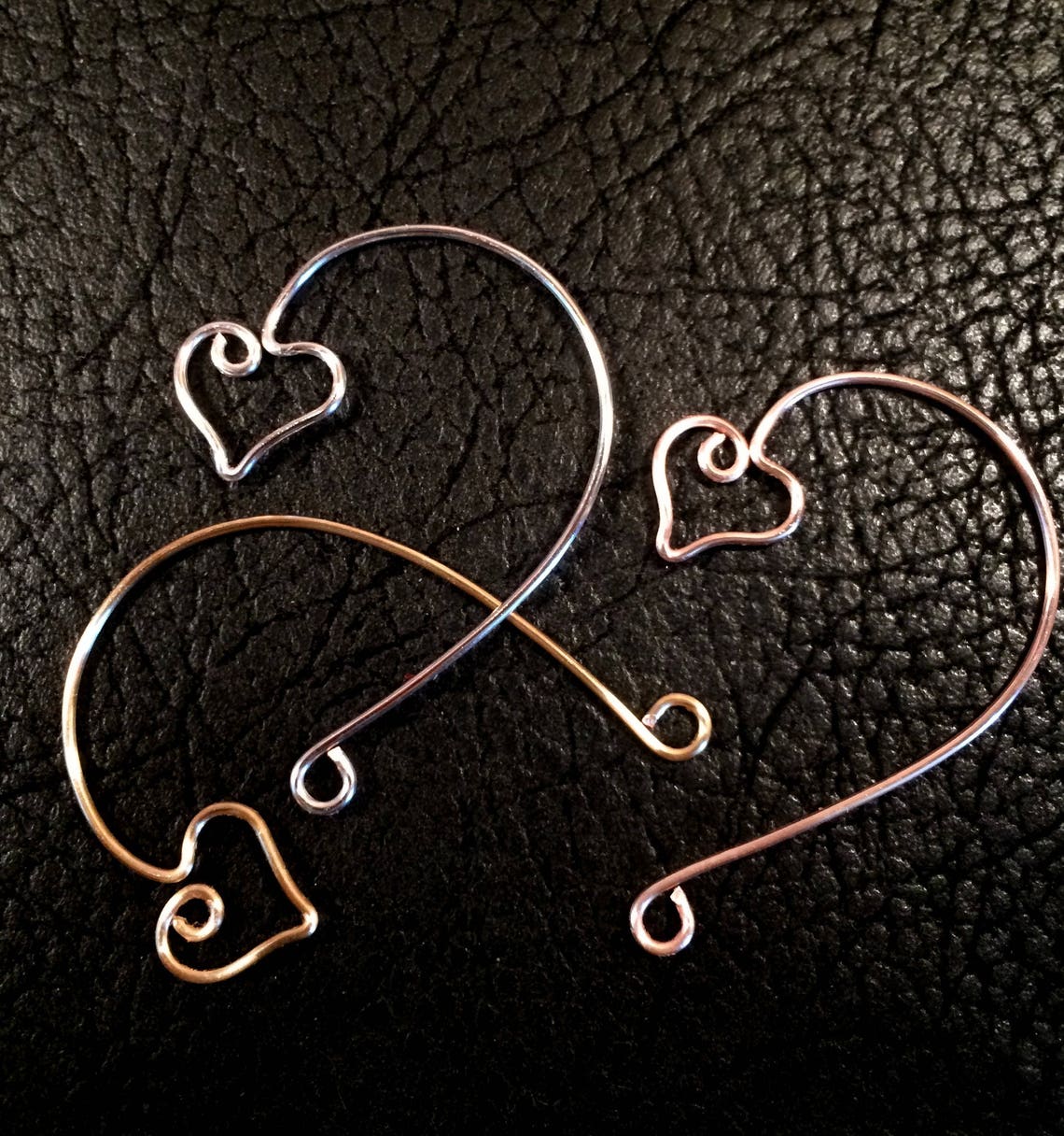 Heart Wire Ear Wrap Ear Cuff Ear Jacket Ear Climber Ear | Etsy