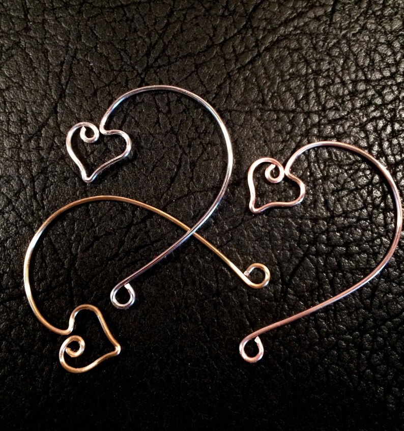 Heart Wire Ear Wrap, Ear Cuff, Ear Jacket, Ear Climber, Ear Wrap ...