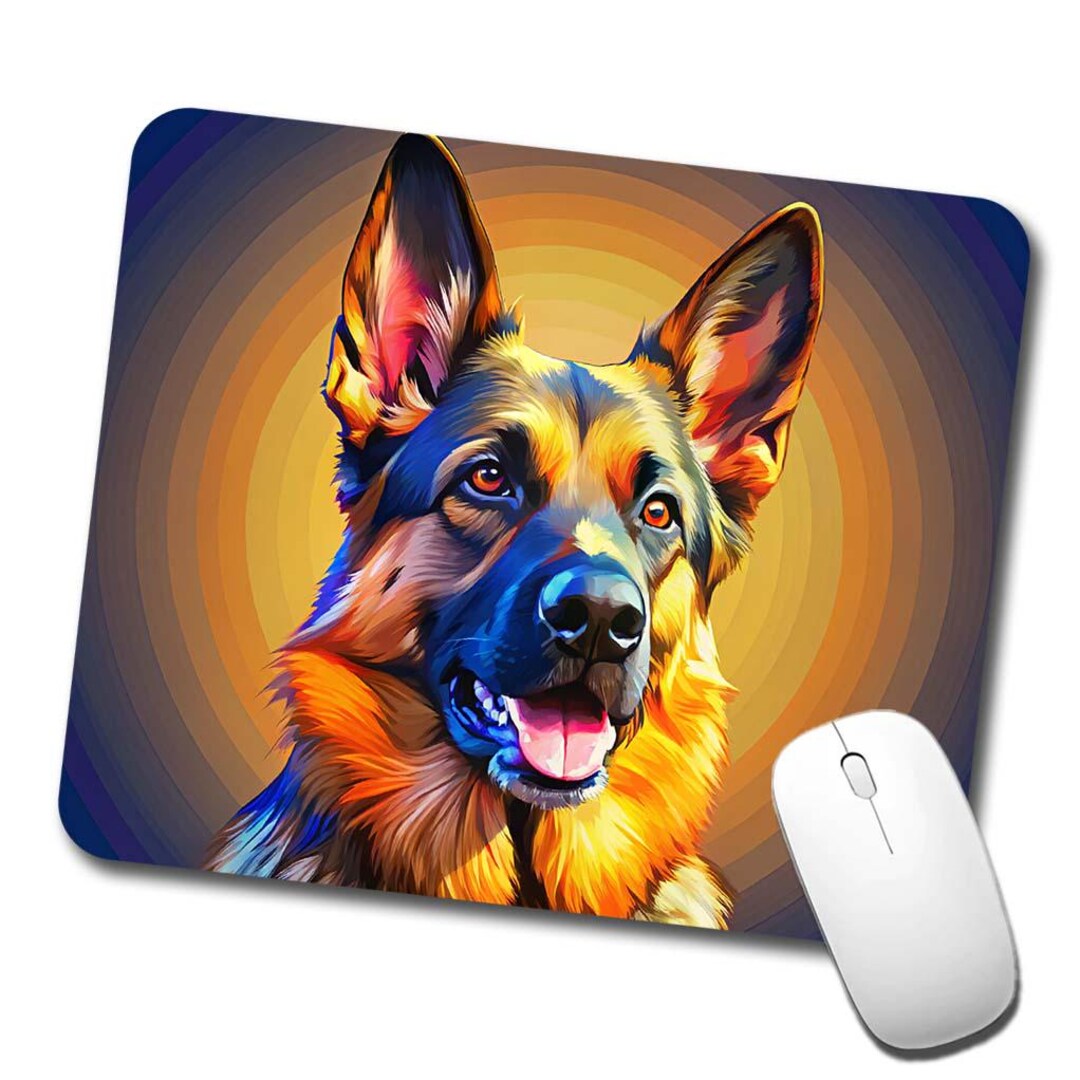 German Shepherd Dog Pop Art Low Profile Mouse Pad Mat - Etsy