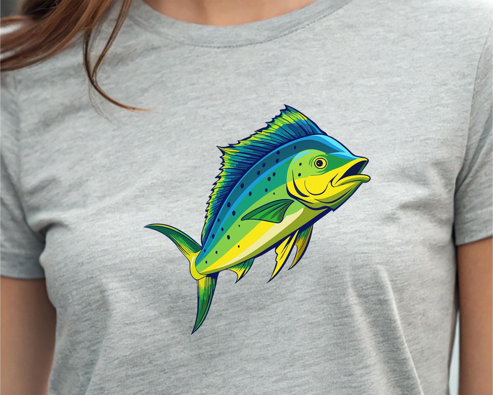 Mahi Mahi Fish Colorful Instant Clipart Download Design SVG PNG EPS Pdf ...