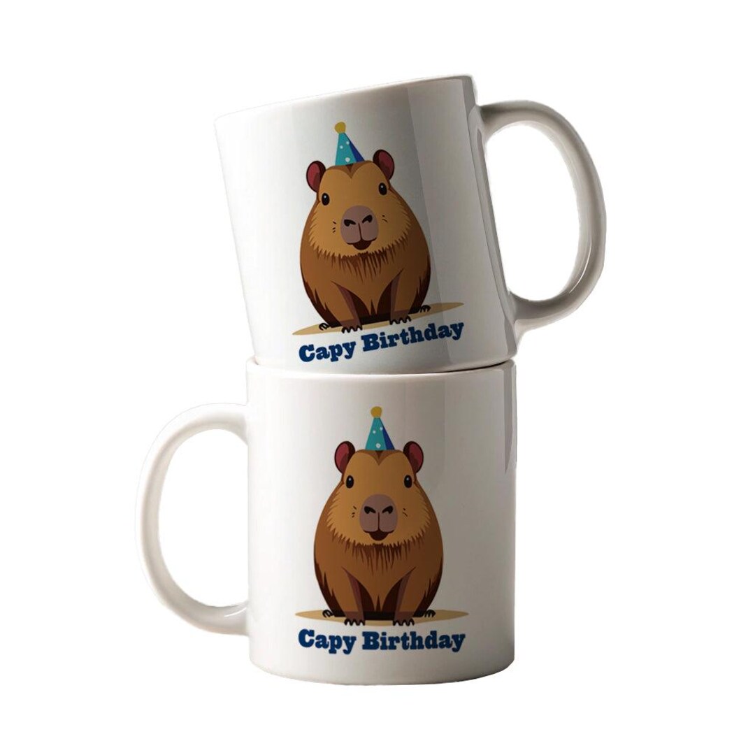 Capybara Happy Capy Birthday Funny Ceramic Tea Coffee Mug Cup 11oz - Etsy