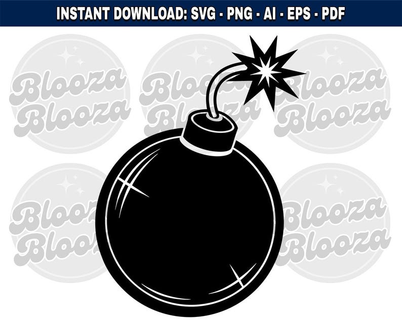 Classic Cartoon Exploding Bomb Instant Clipart Download Design SVG PNG ...