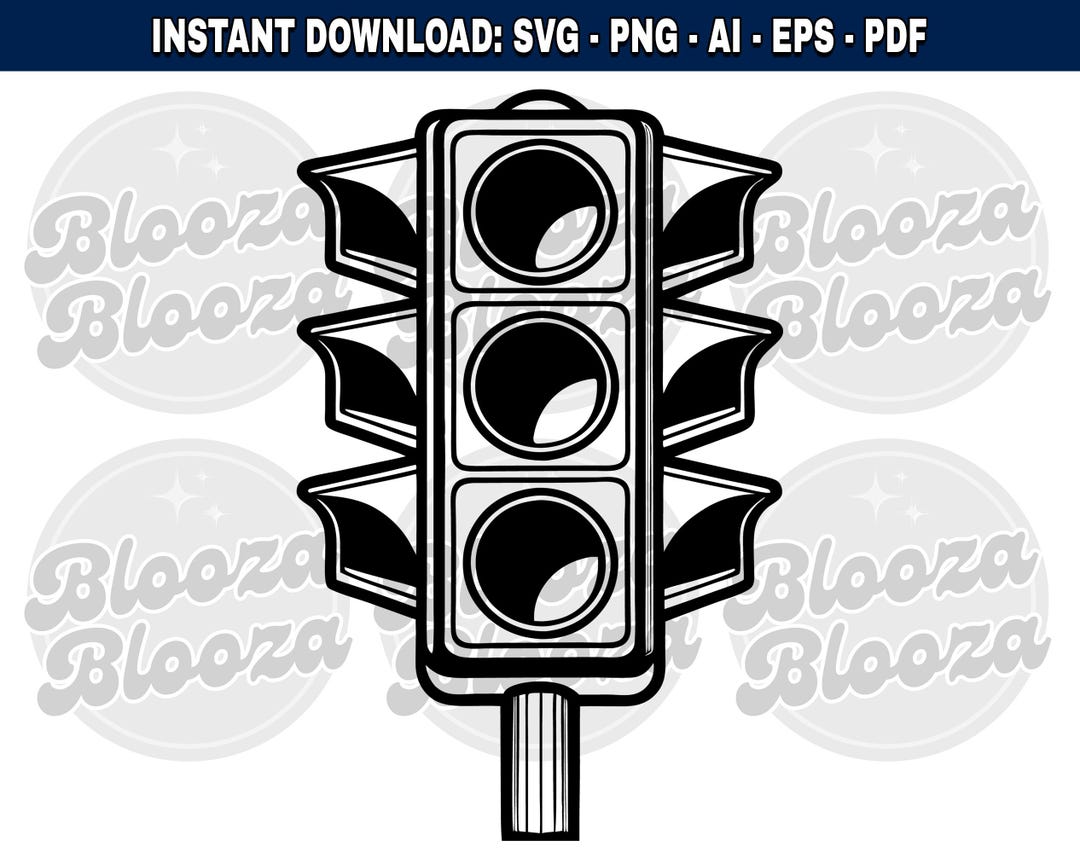 Stop Light Drawing Black Instant Clipart Download Design SVG PNG EPS ...