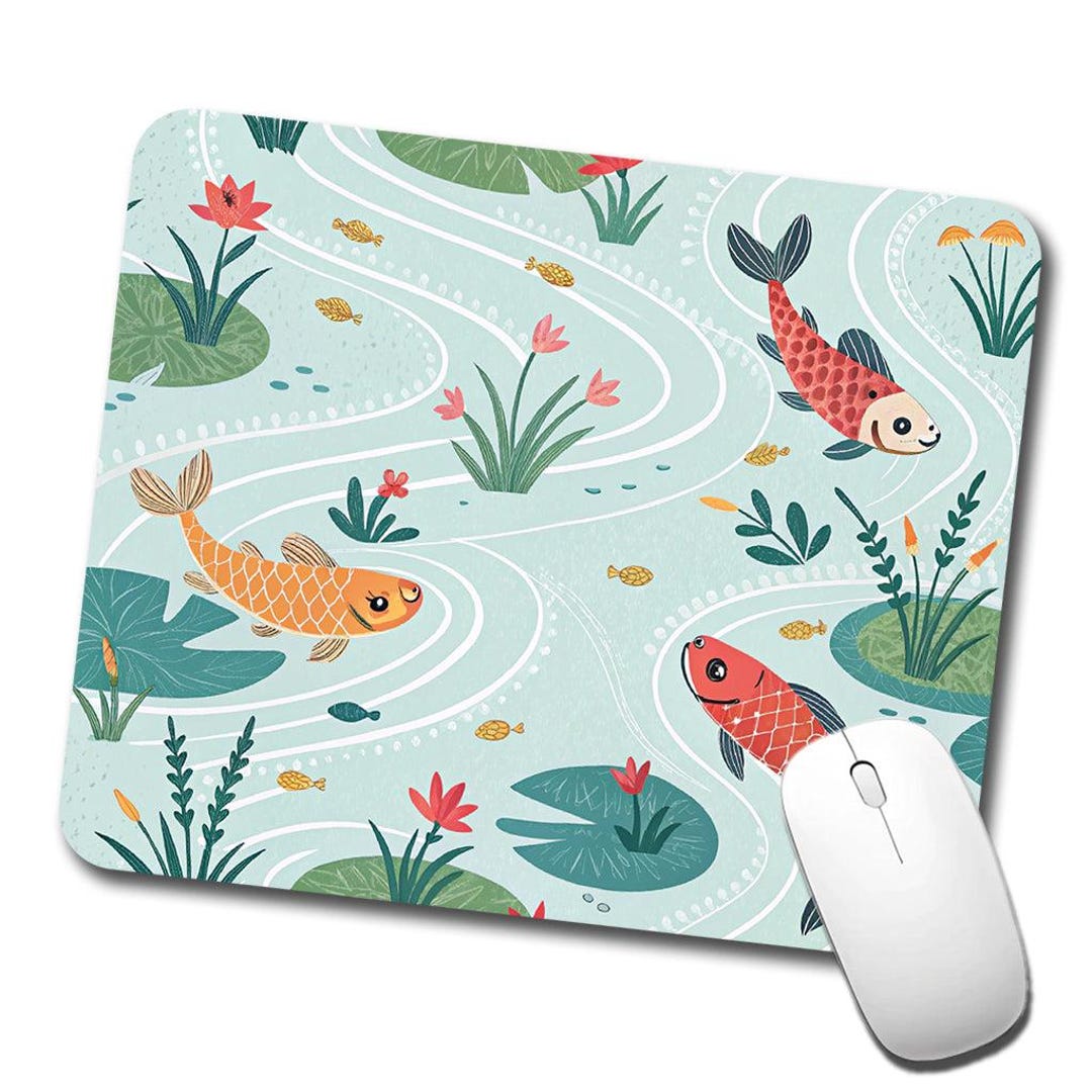 Fish Swimming in Pond Low Profile Mouse Pad Mat - Etsy