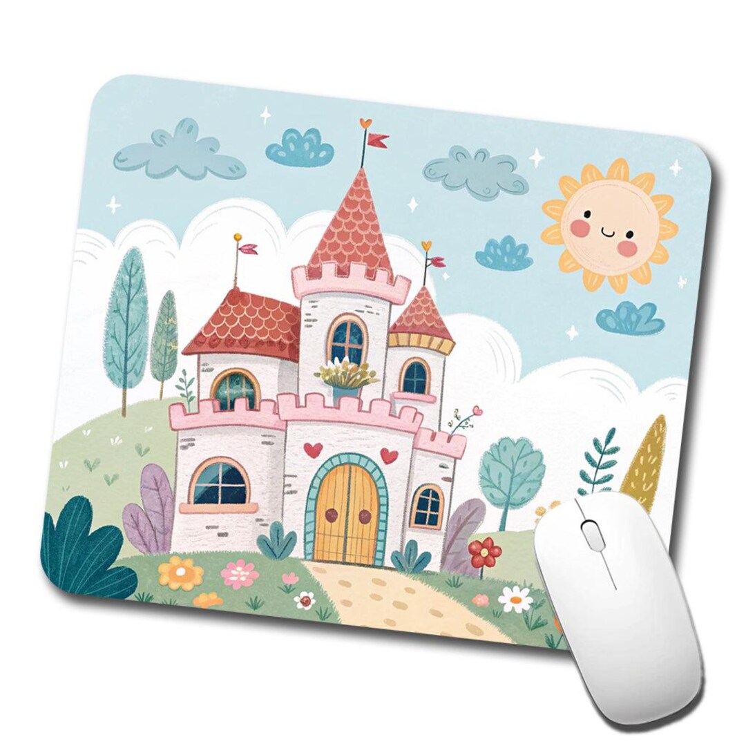 Kawaii Cute Castle Low Profile Mouse Pad Mat - Etsy