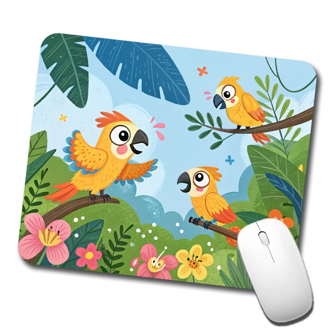 Kawaii Parrots Low Profile Mouse Pad Mat - Etsy
