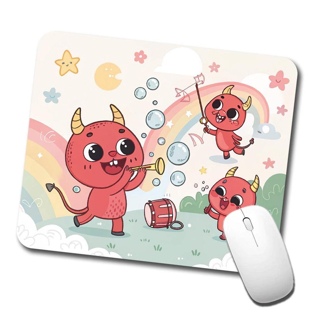 Kawaii Devils Low Profile Mouse Pad Mat - Etsy