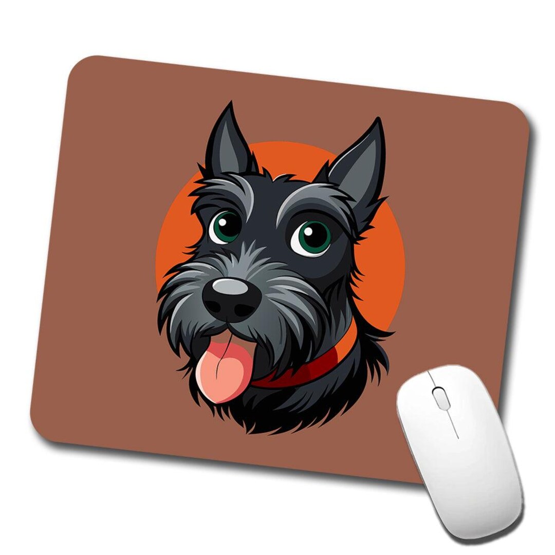 Scottish Terrier Scottie Sticking Out Tongue Low Profile Mouse Pad Mat ...