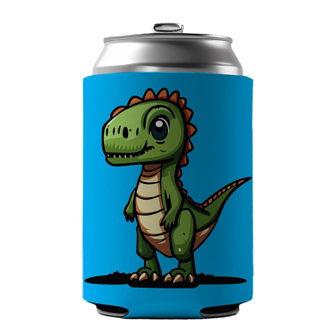 T-rex Tyrannosaurus Dinosaur Cute Can Cooler Beer Soda Drink Insulated ...