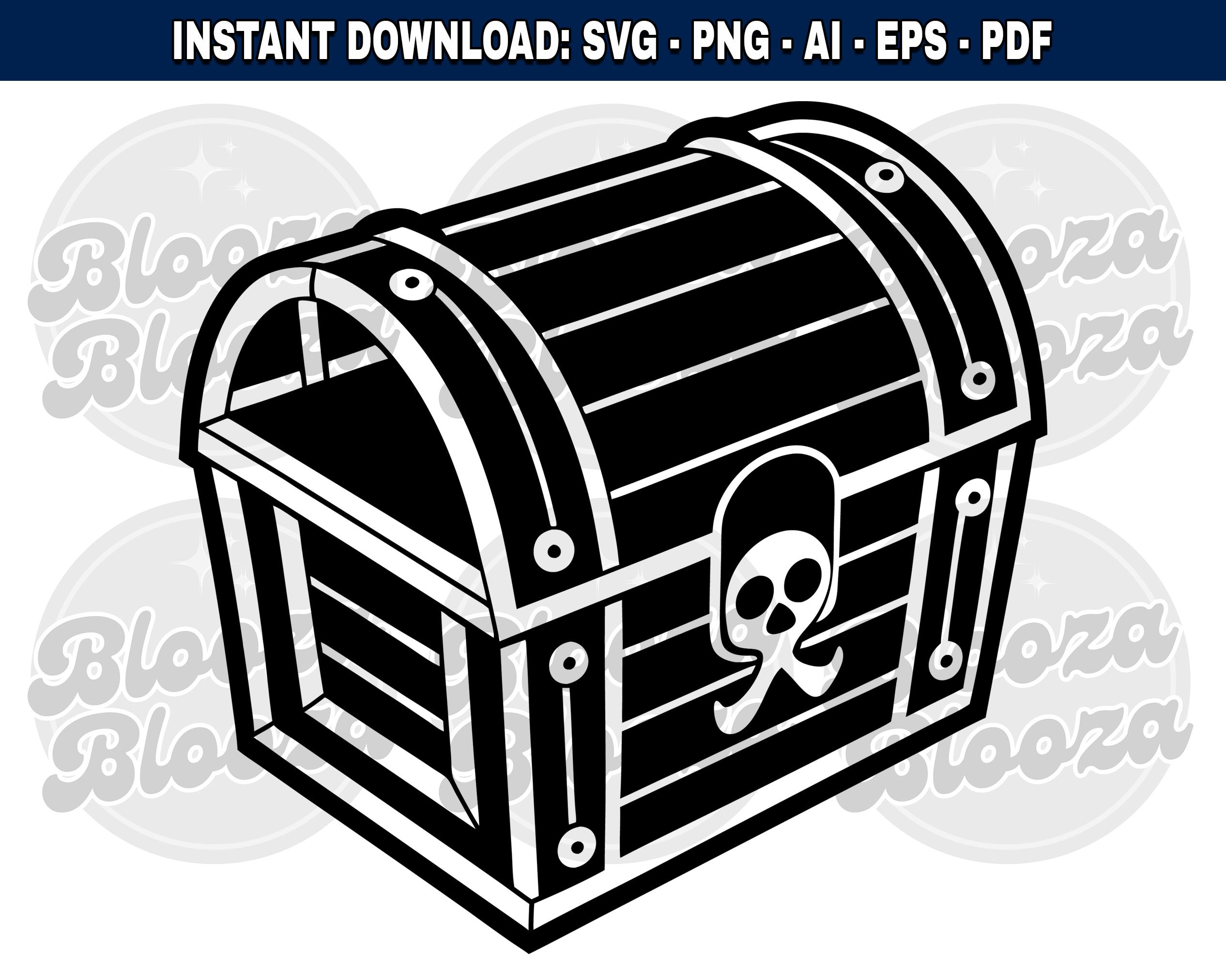 Pirate Treasure Chest Instant Clipart Download Design SVG PNG EPS Pdf ...