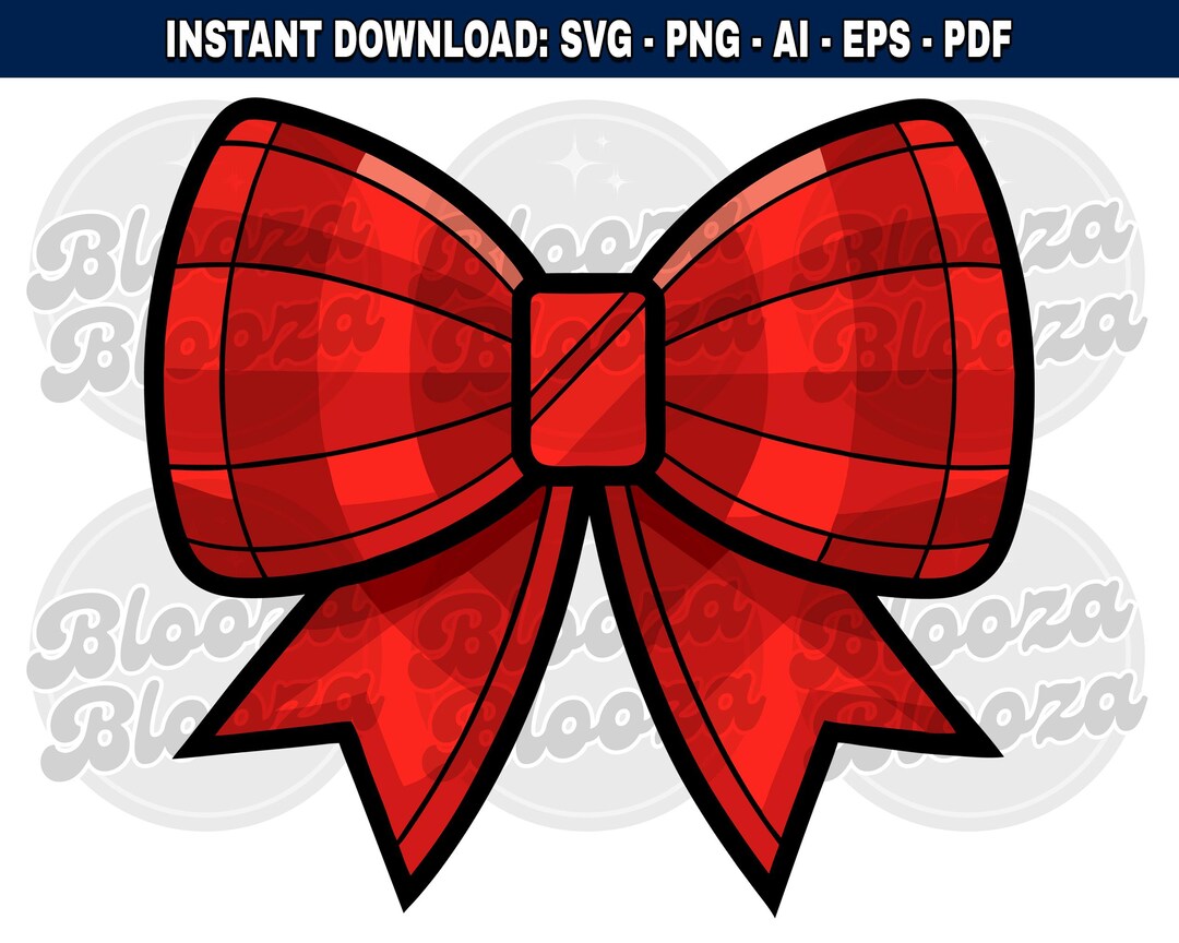Red Plaid Bow Coquette Instant Clipart Download Design SVG PNG EPS Pdf ...