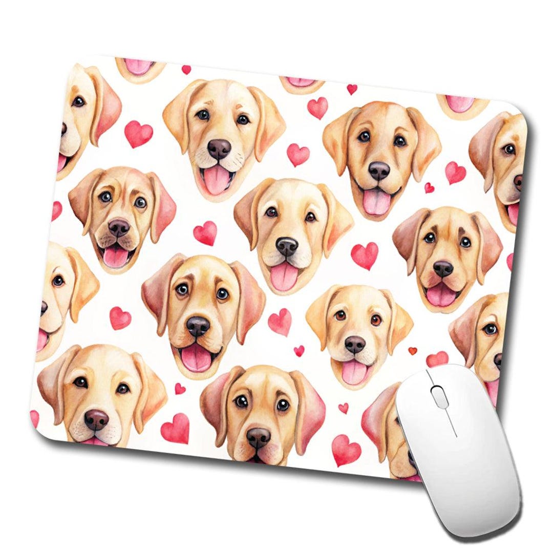 Cute Labrador Retriever Dog Faces Hearts Low Profile Mouse Pad Mat - Etsy