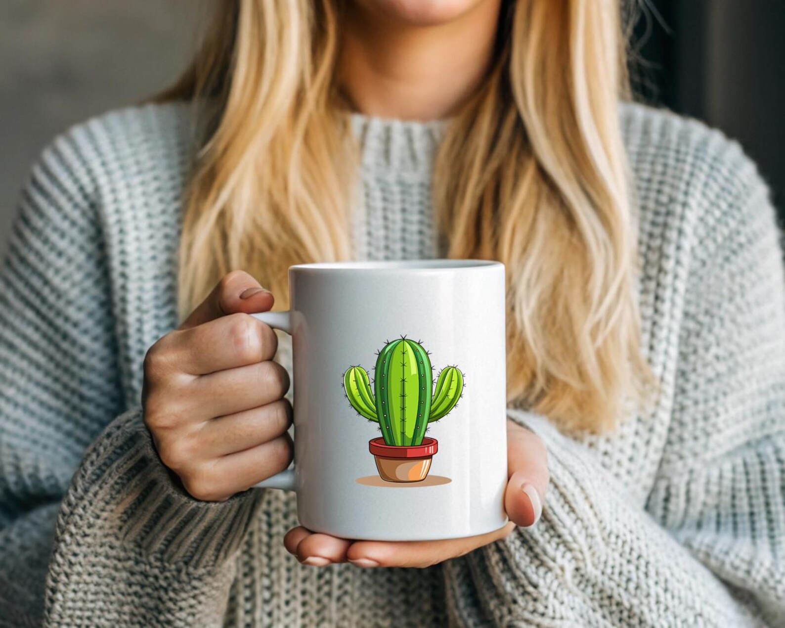 Cactus in Pot Desert Plant Color Instant Clipart Download Design SVG ...
