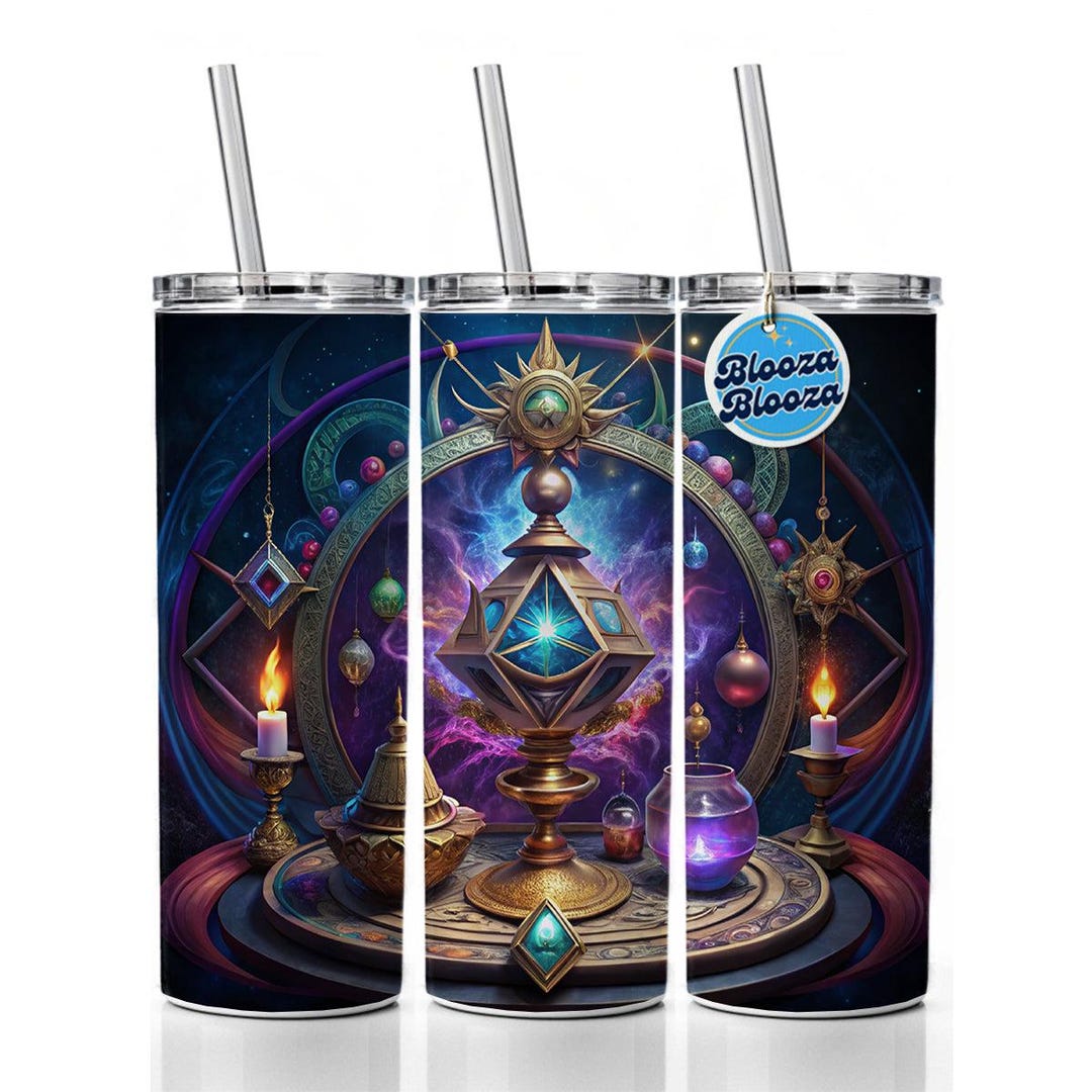 Magical Arcane Sorcerer Arts Skinny Tumbler 20oz With Straw Insulated ...
