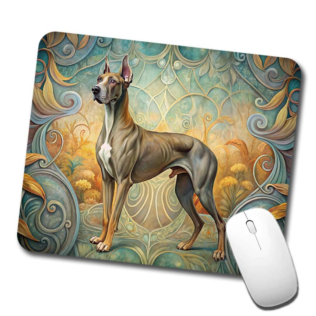 Great Dane Dog Art Nouveau Low Profile Mouse Pad Mat - Etsy