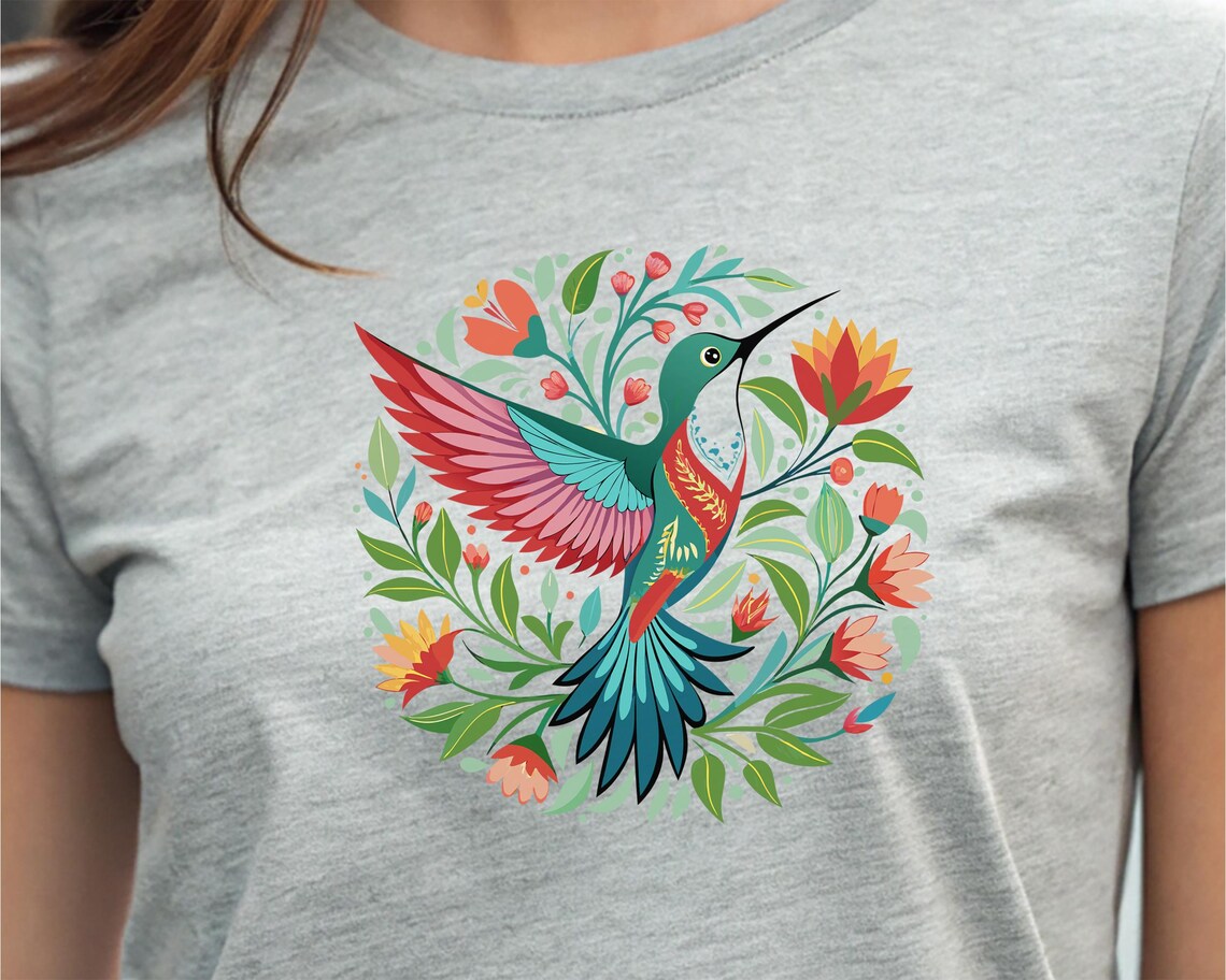Hummingbird Floral Motif Instant Clipart Download Design SVG PNG EPS ...
