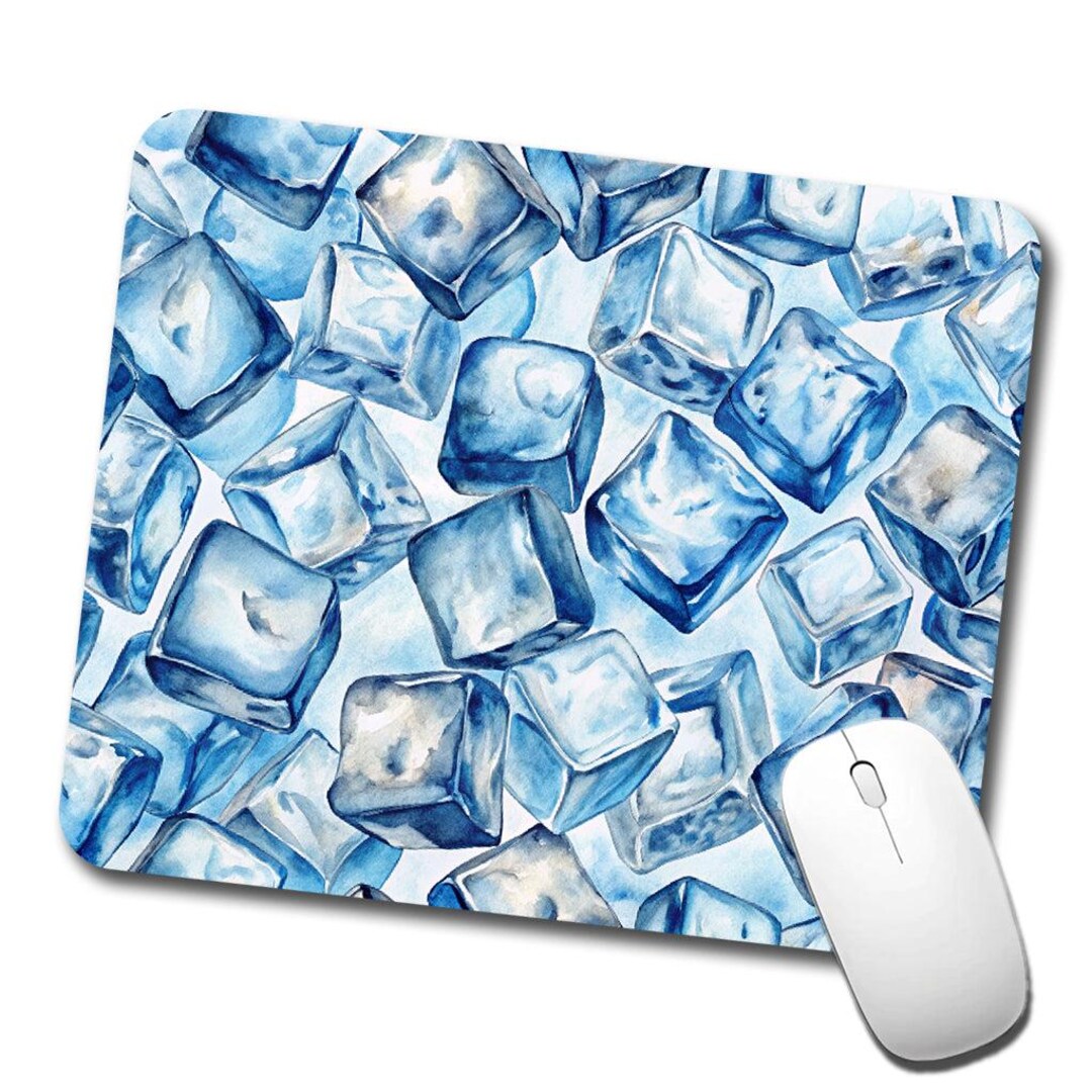 Crushed Ice Cubes Watercolor Low Profile Mouse Pad Mat - Etsy