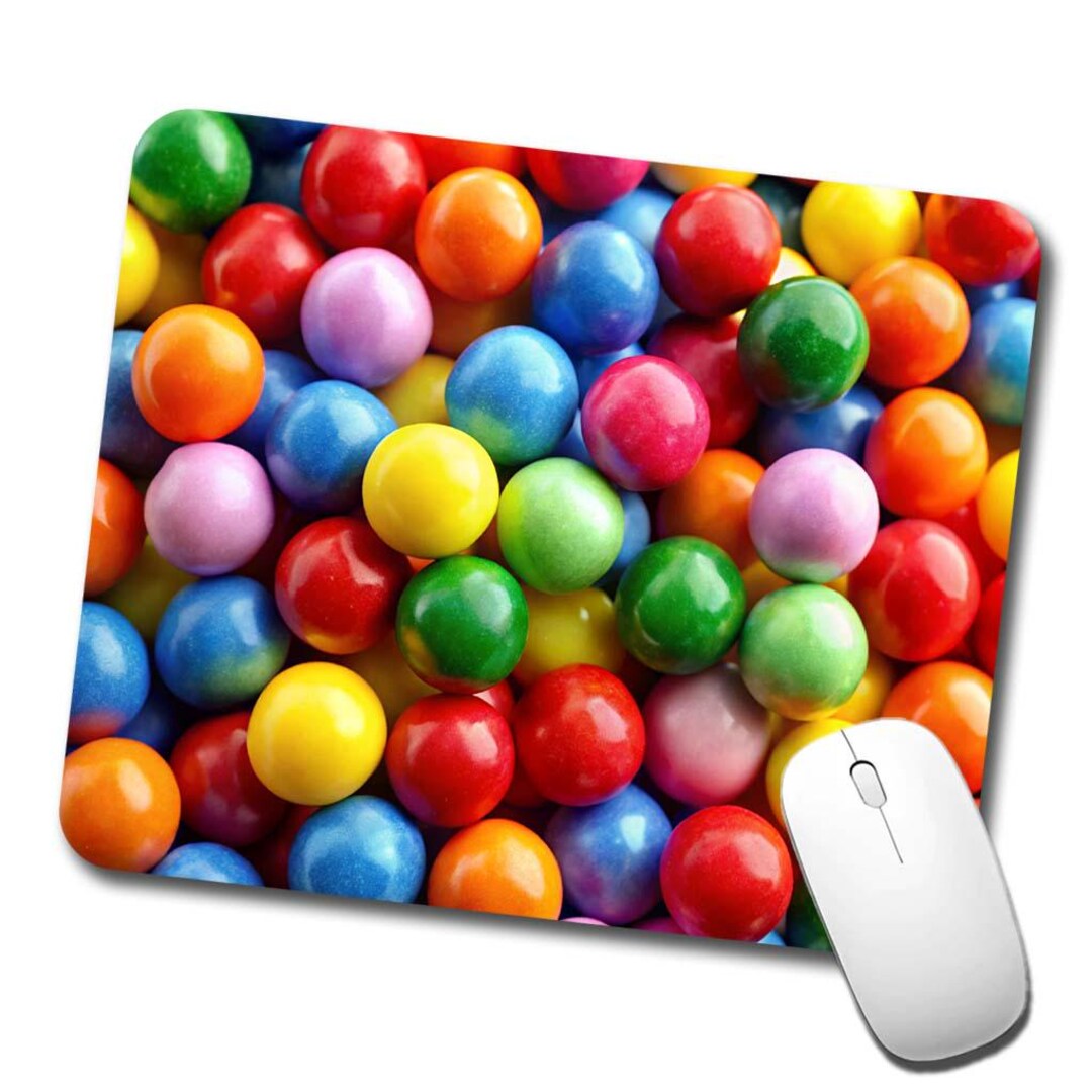 Gumballs Colorful Candy Low Profile Mouse Pad Mat - Etsy