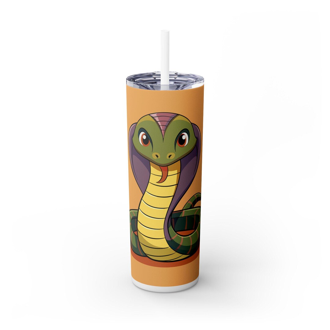 Cobra Snake Cute Skinny Tumbler 20oz With Straw Insulated Water Bottle ...