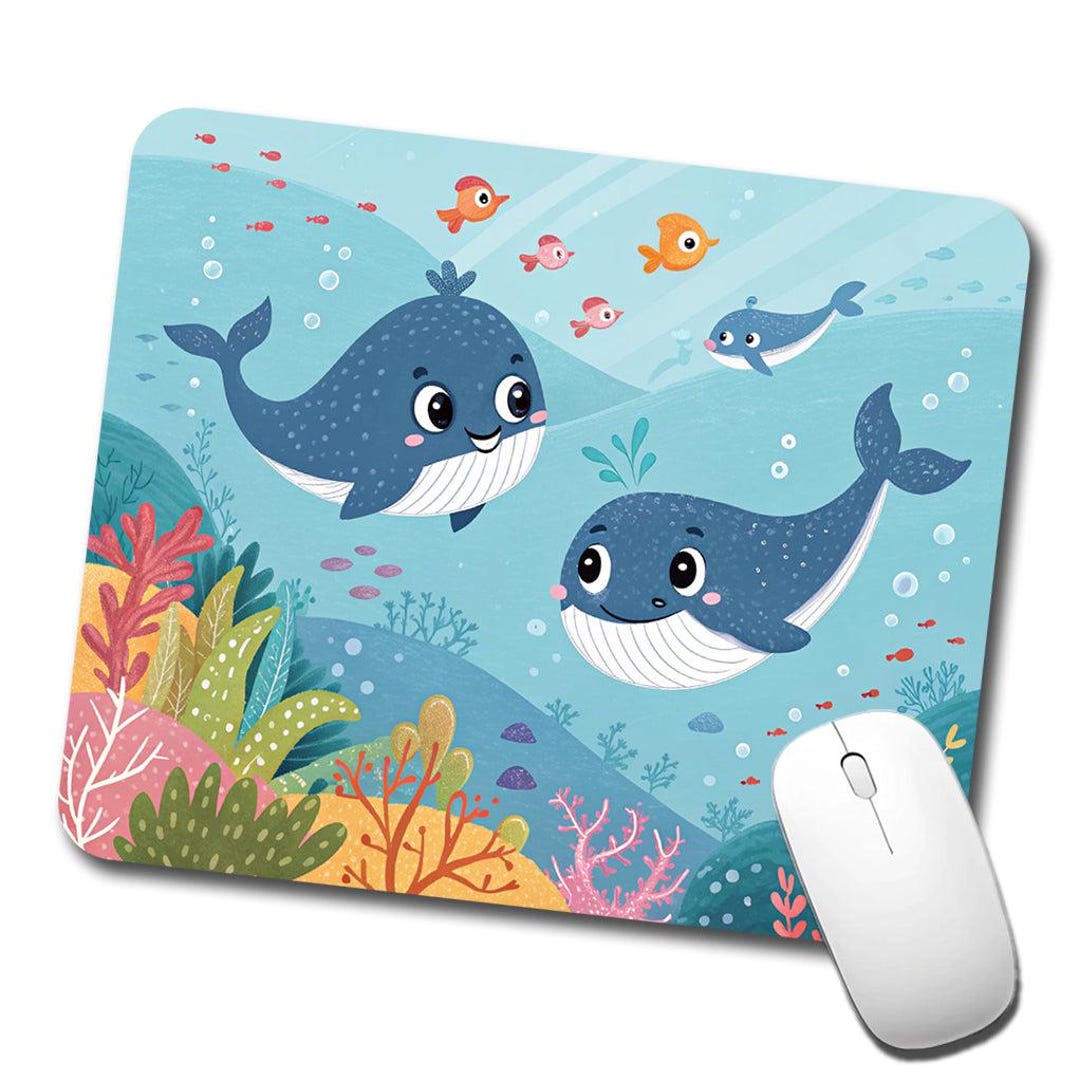 Kawaii Whales Low Profile Mouse Pad Mat - Etsy