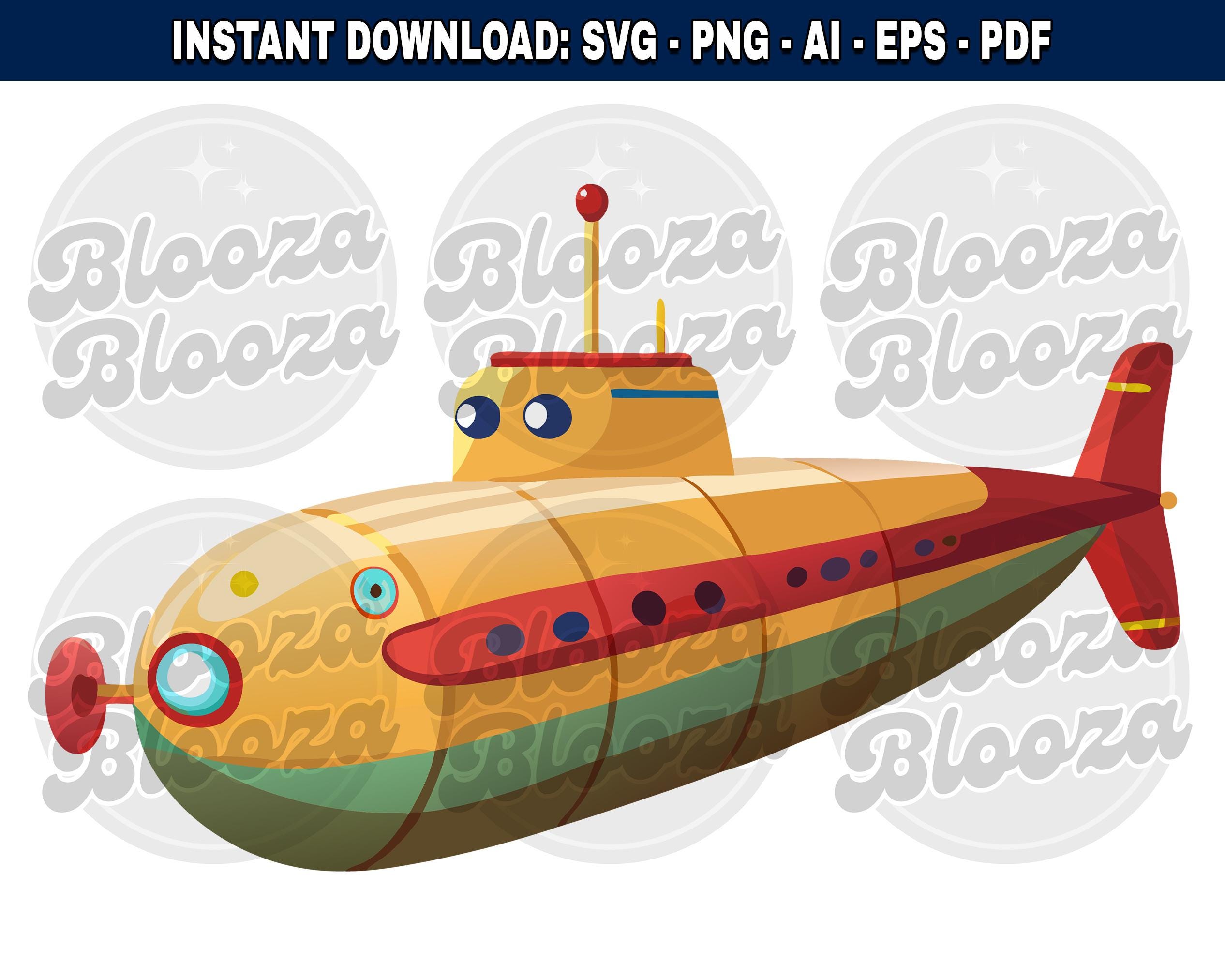 Submarine Ship Instant Clipart Download Design SVG PNG EPS Pdf - Etsy