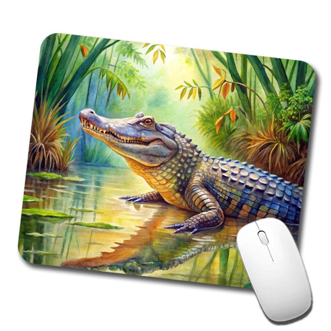 Alligator Crocodile in Swamp Low Profile Mouse Pad Mat - Etsy