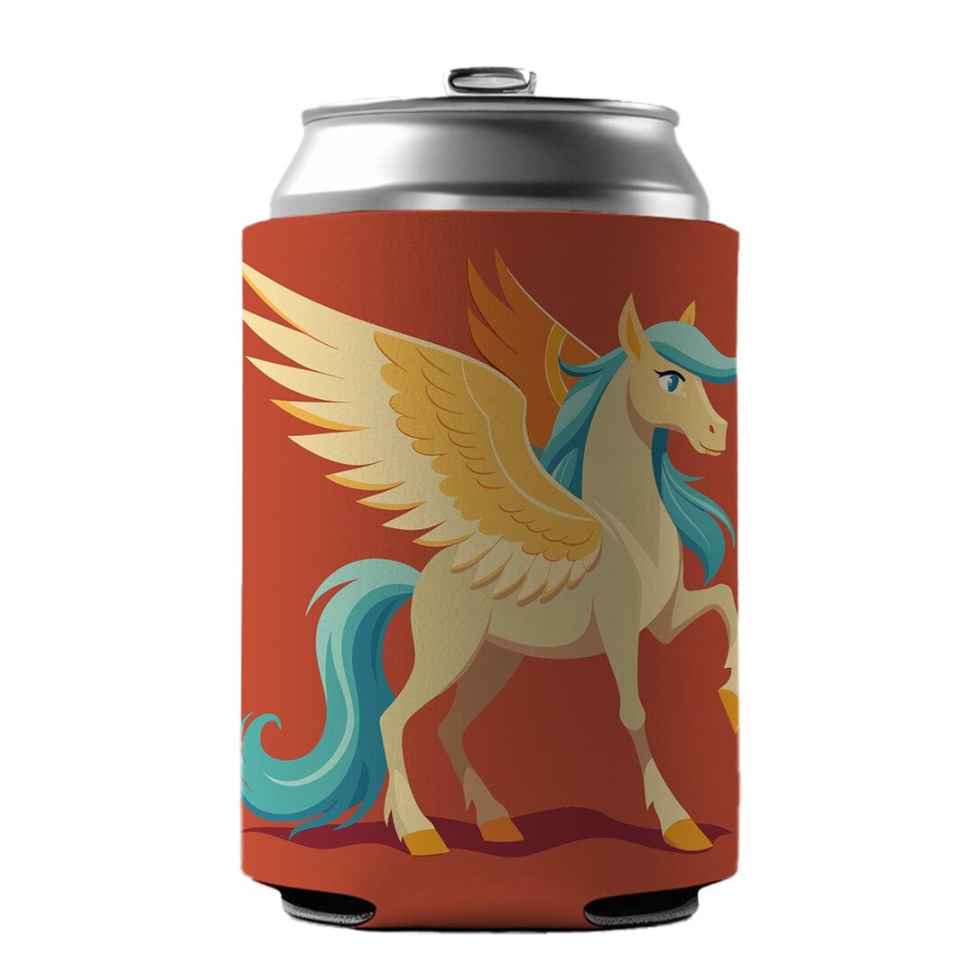 Pegasus Winged Horse Greek Mythology Can Cooler Beer Soda Drink ...