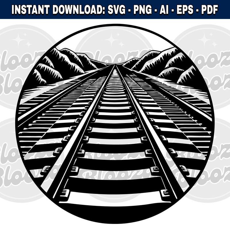 Railroad Tracks Svg - Etsy