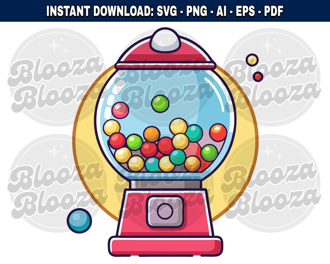 Gumball Machine Color Cute Instant Clipart Download Design SVG PNG EPS ...