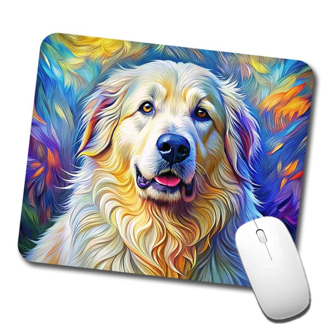Great Pyrenees Dog Expressionism Art Low Profile Mouse Pad Mat - Etsy