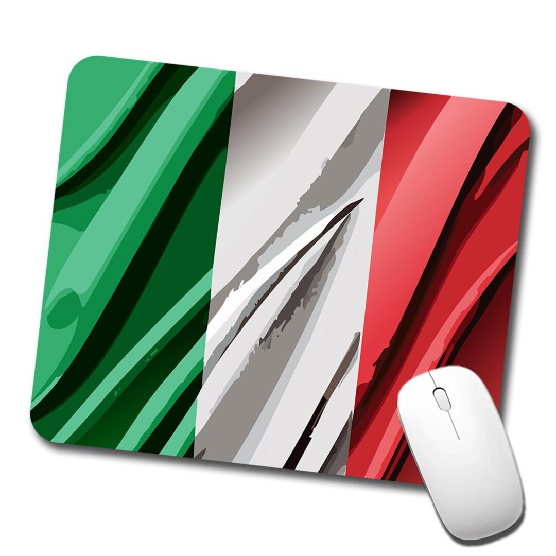 Italy Italian Flag Waving Low Profile Mouse Pad Mat - Etsy
