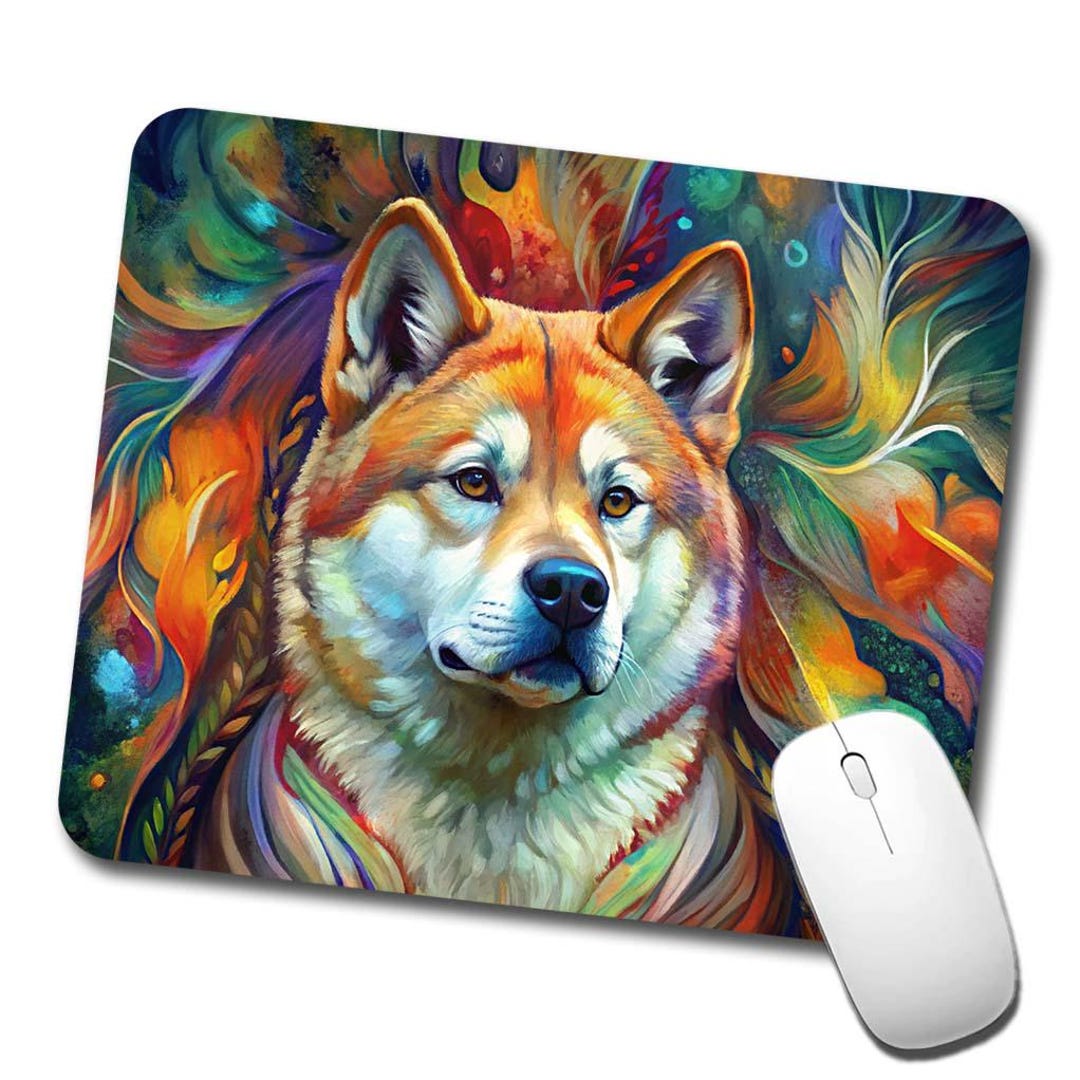 Akita Dog Abstract Art Low Profile Mouse Pad Mat - Etsy