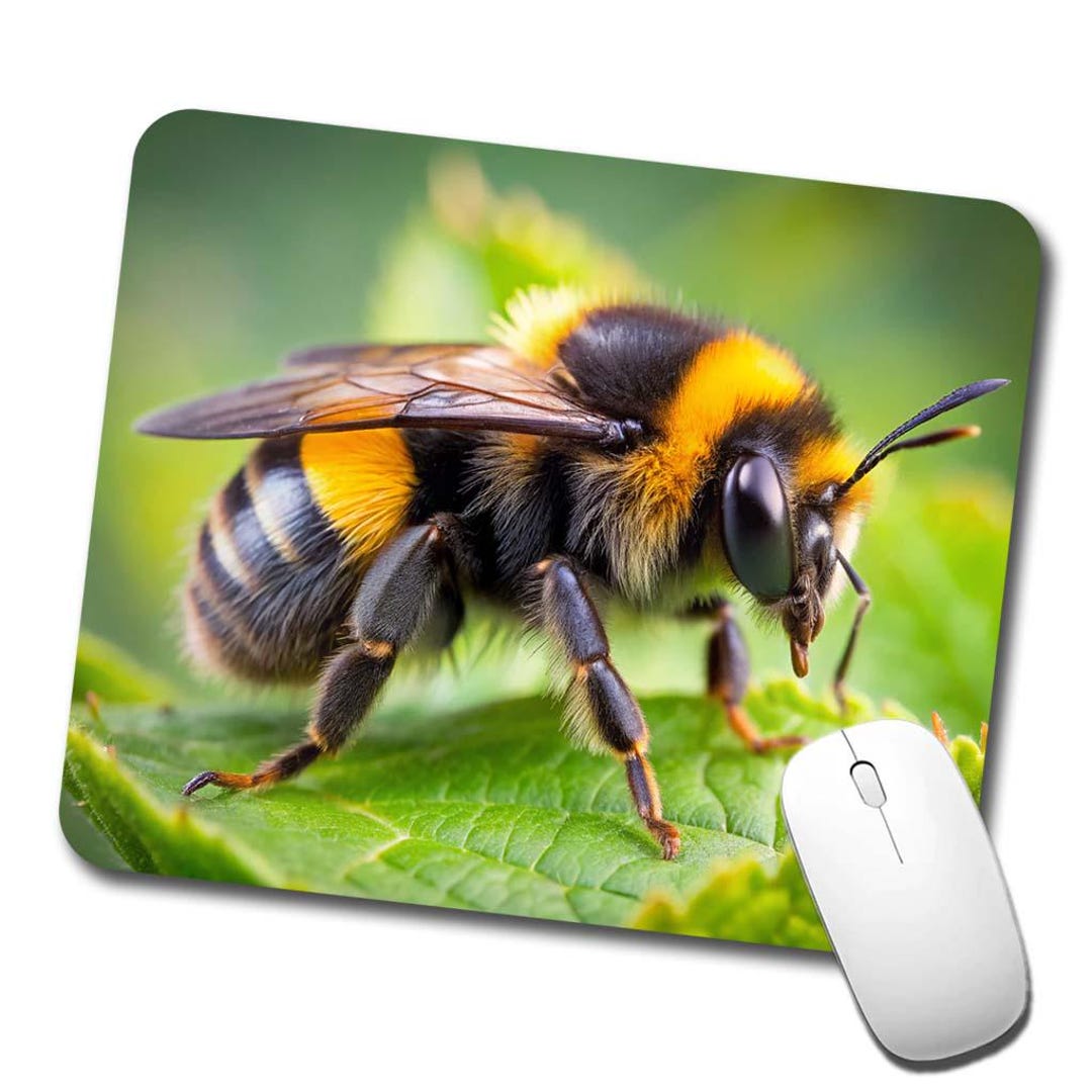 Bumblebee Bee on Leaf Low Profile Mouse Pad Mat - Etsy