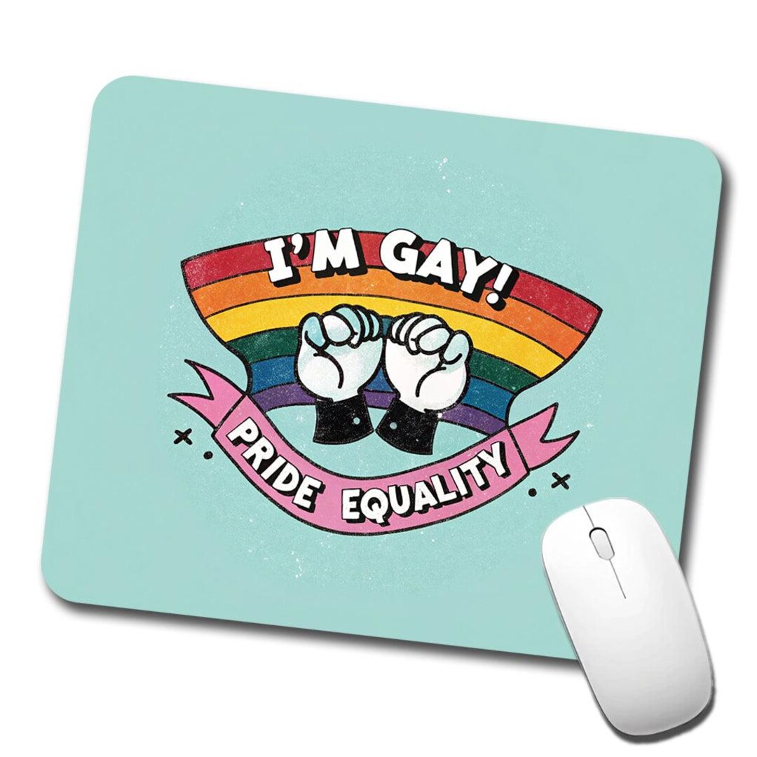 I'm Gay Pride Equality LGBTQ Rainbow Low Profile Mouse Pad Mat - Etsy
