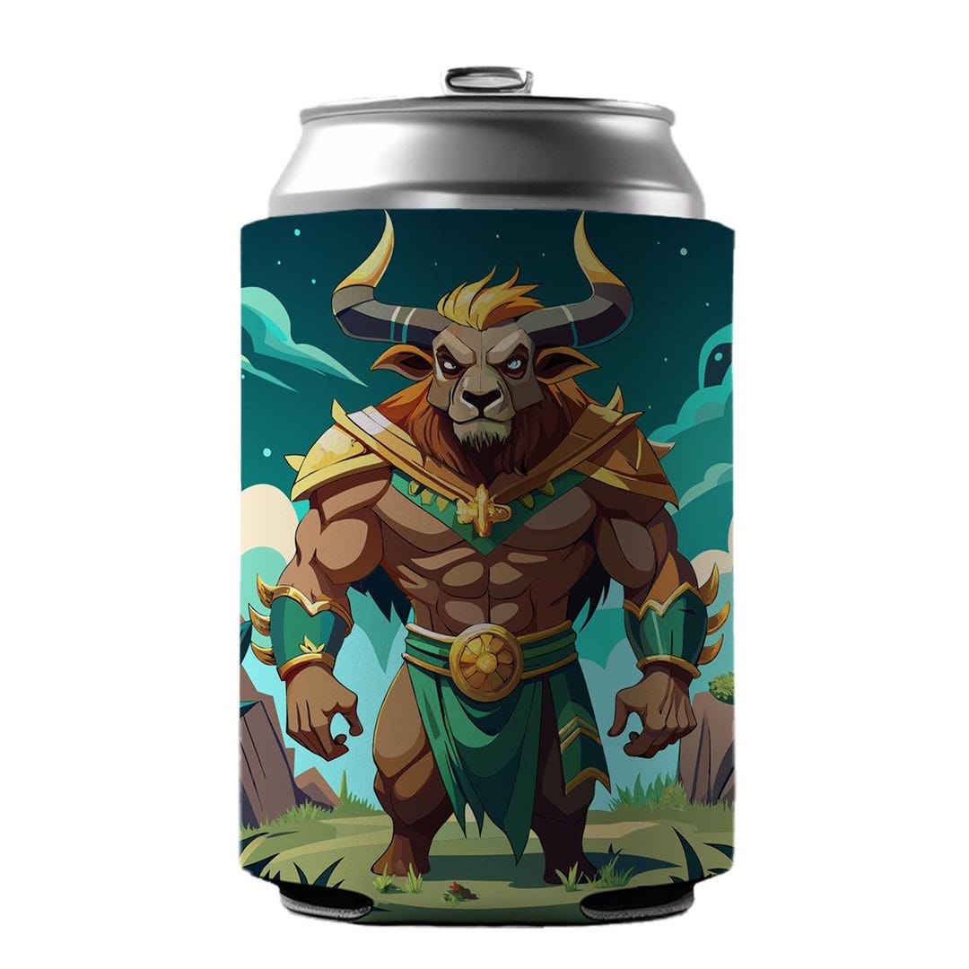 Minotaur Greek Mythology Can Cooler Beer Soda Drink Insulated Holder ...
