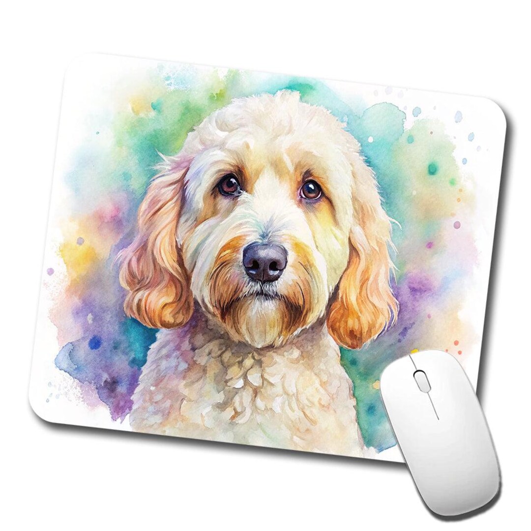 Labradoodle Dog Watercolor Style Low Profile Mouse Pad Mat - Etsy