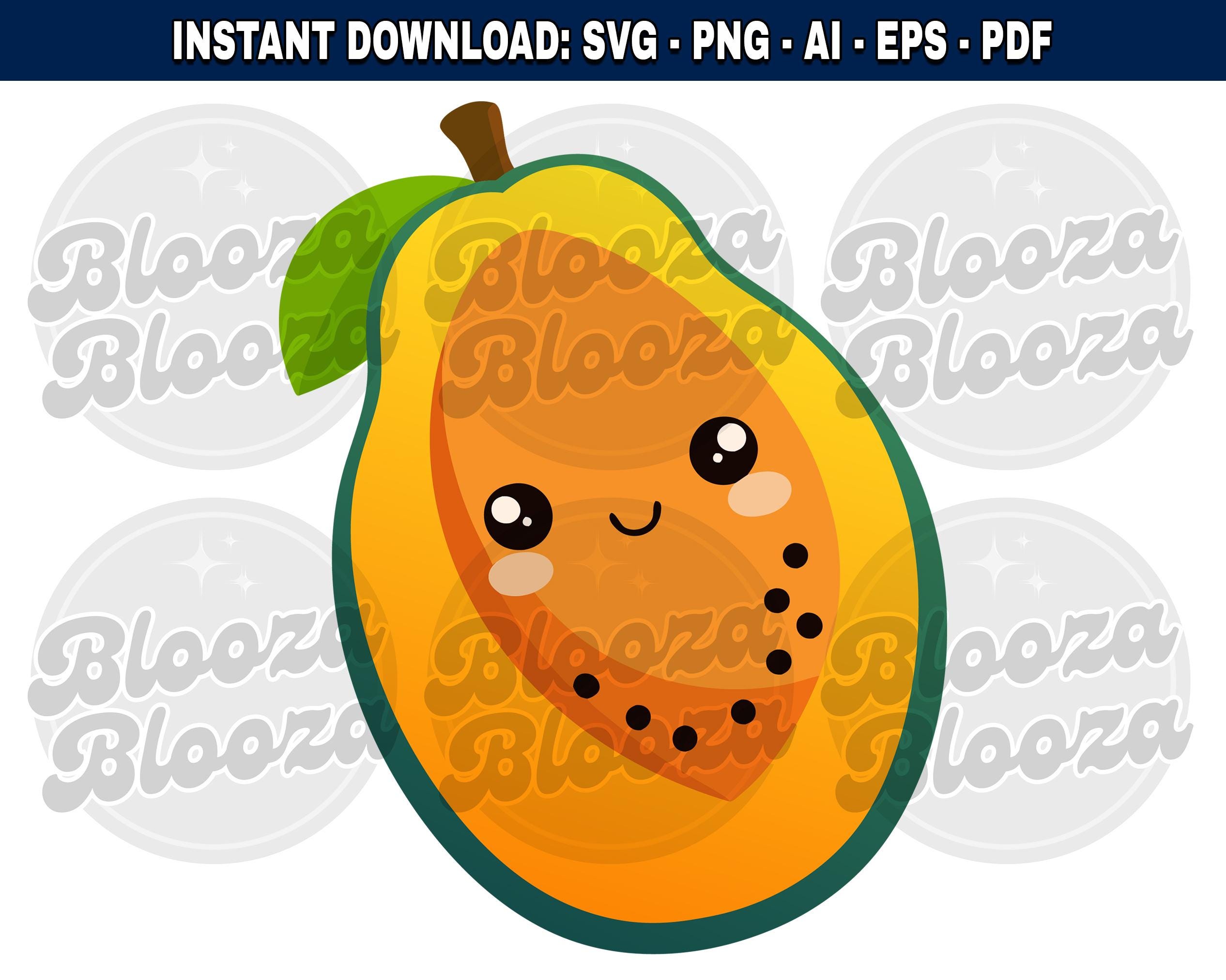 Cute Papaya Fruit Instant Clipart Download Design SVG PNG EPS Pdf - Etsy