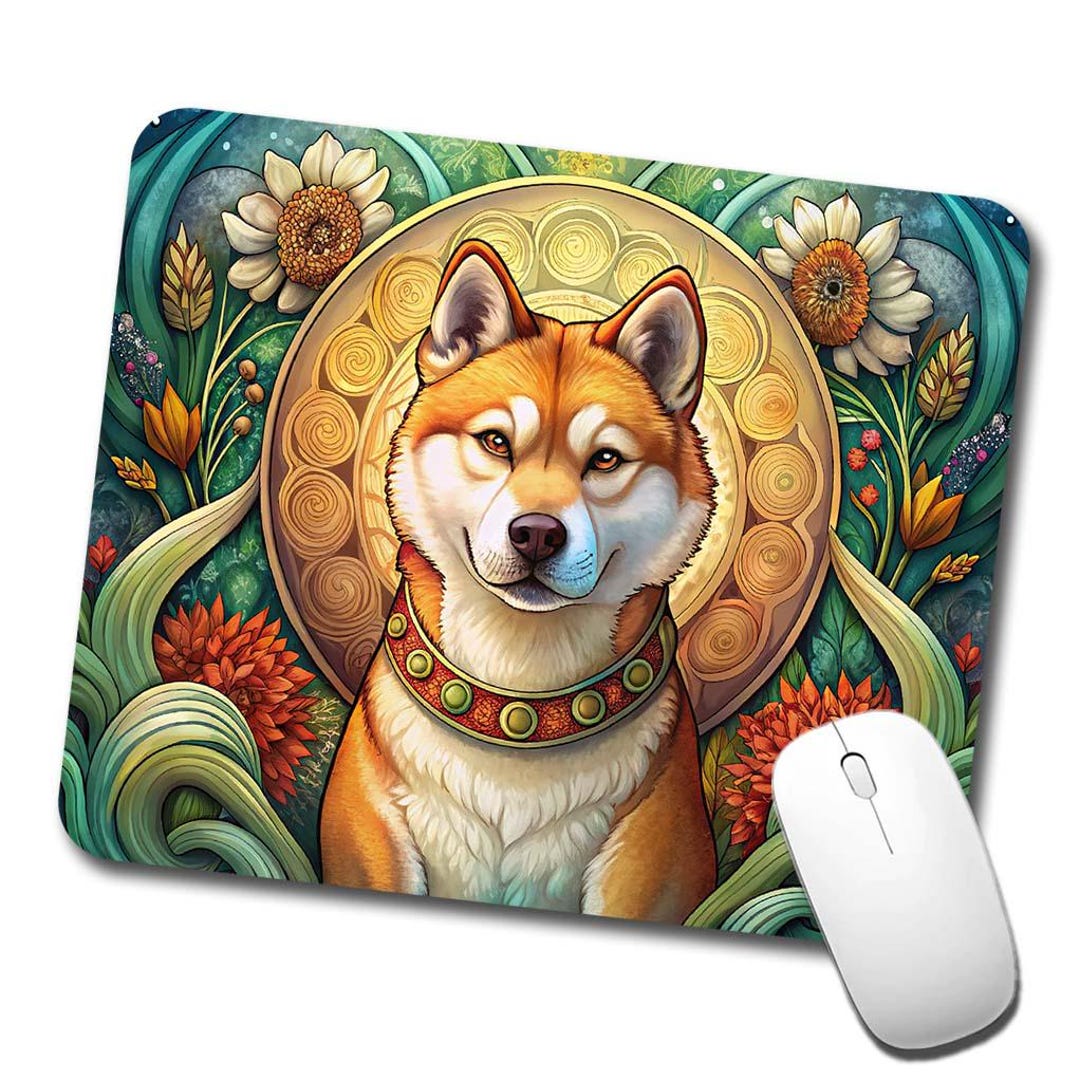 Akita Dog Art Nouveau Low Profile Mouse Pad Mat - Etsy