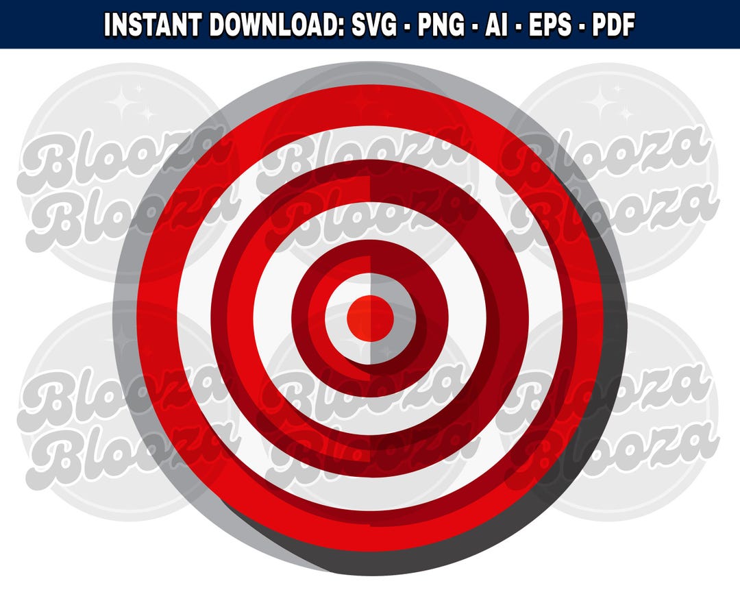Red White Target Instant Clipart Download Design SVG PNG EPS Pdf - Etsy