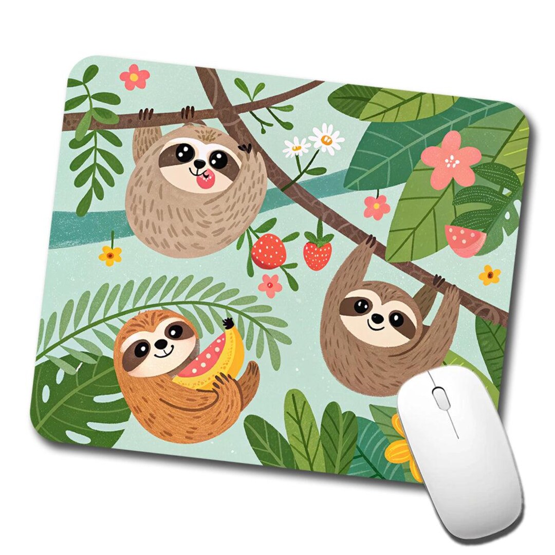 Kawaii Sloths Low Profile Mouse Pad Mat - Etsy