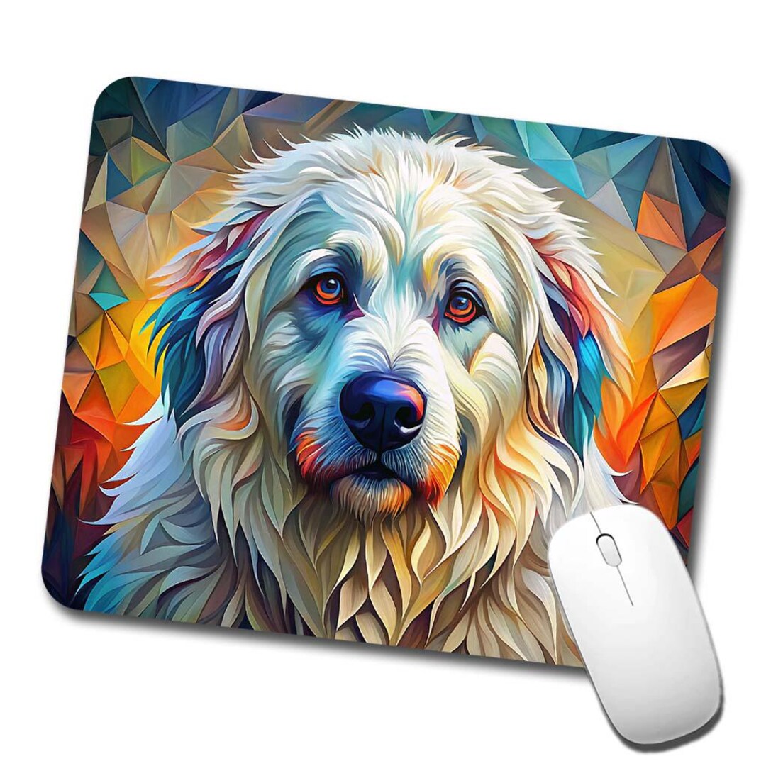 Great Pyrenees Dog Abstract Stylized Art Low Profile Mouse Pad Mat - Etsy