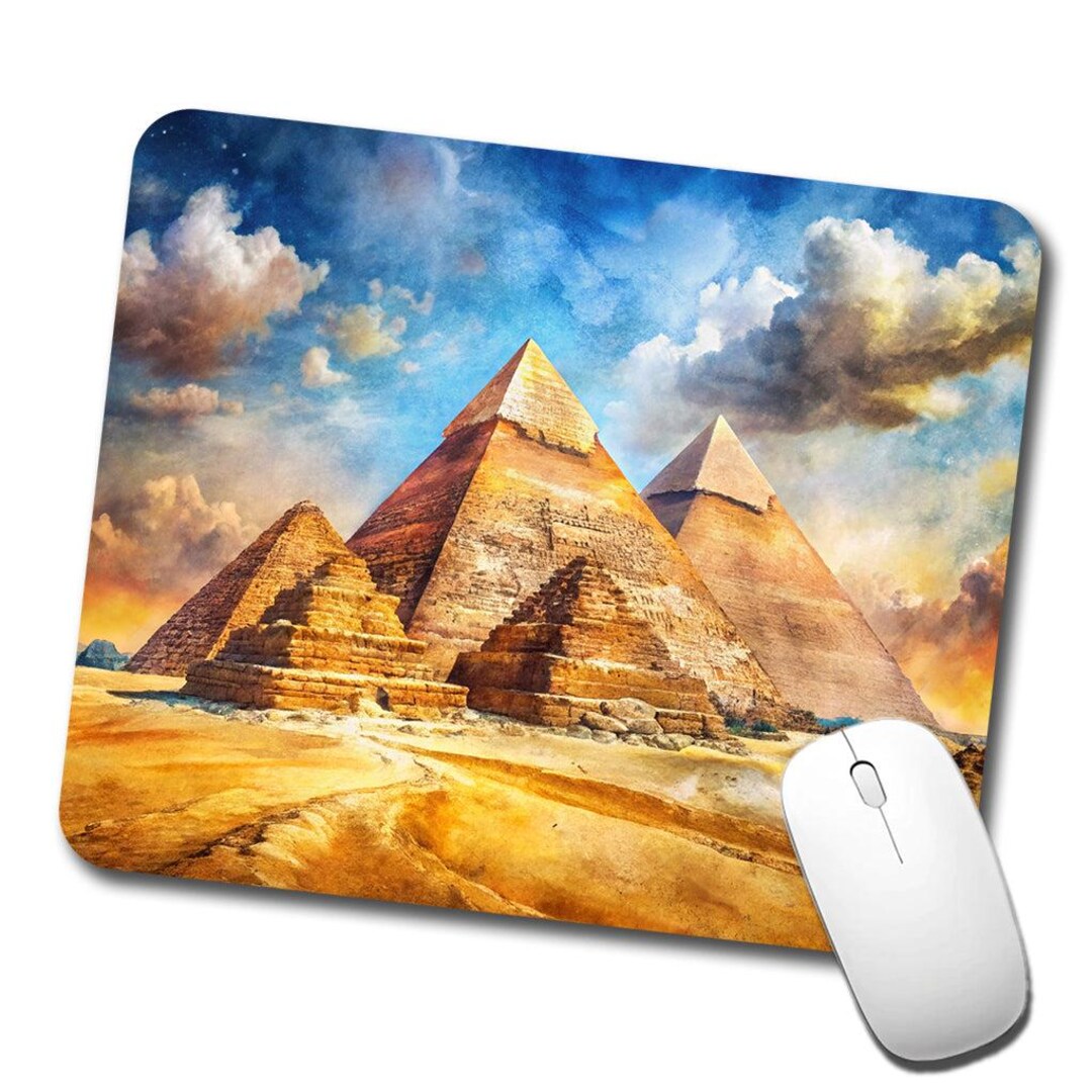 The Great Pyramids of Giza Watercolor Low Profile Mouse Pad Mat - Etsy