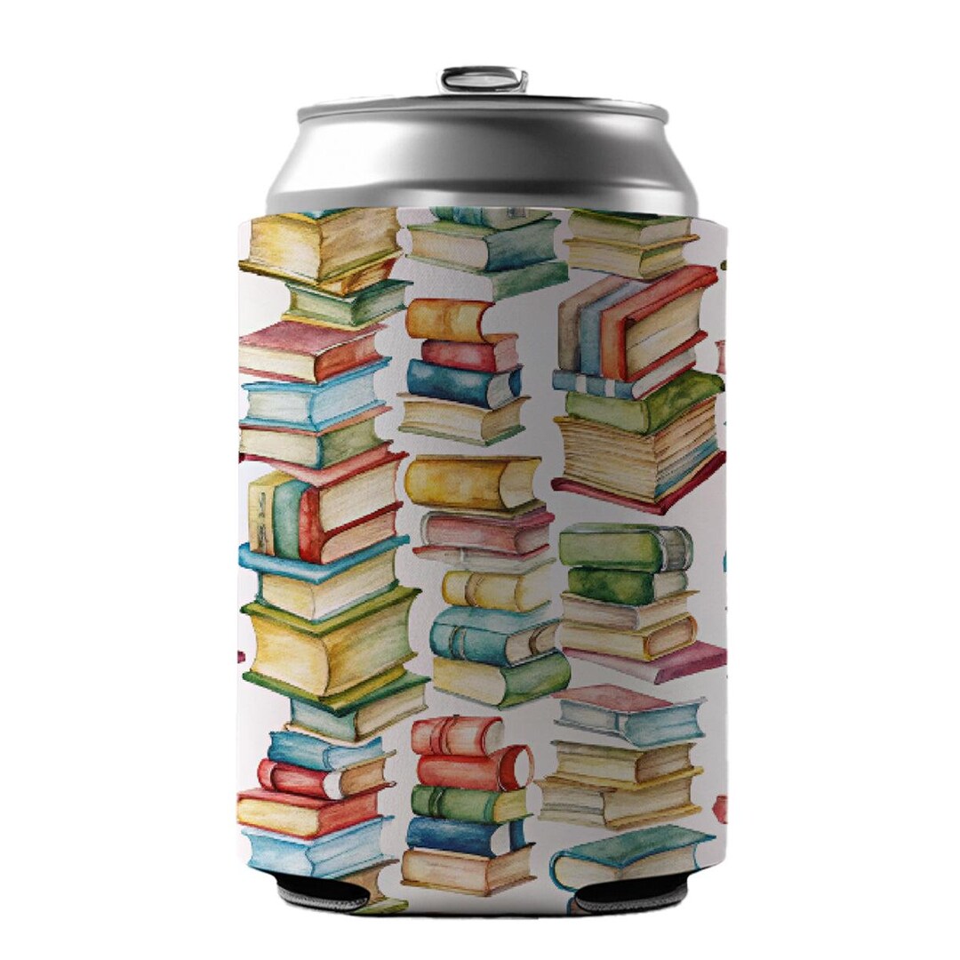 Lots of Books Library Reading Reader Can Cooler Beer Soda Drink ...