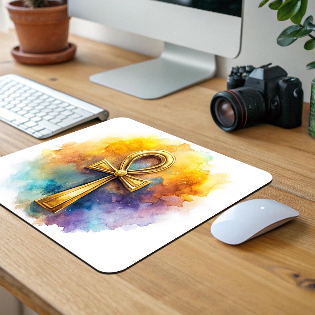 Ancient Egyptian Gold Ankh Watercolor Low Profile Mouse Pad Mat - Etsy