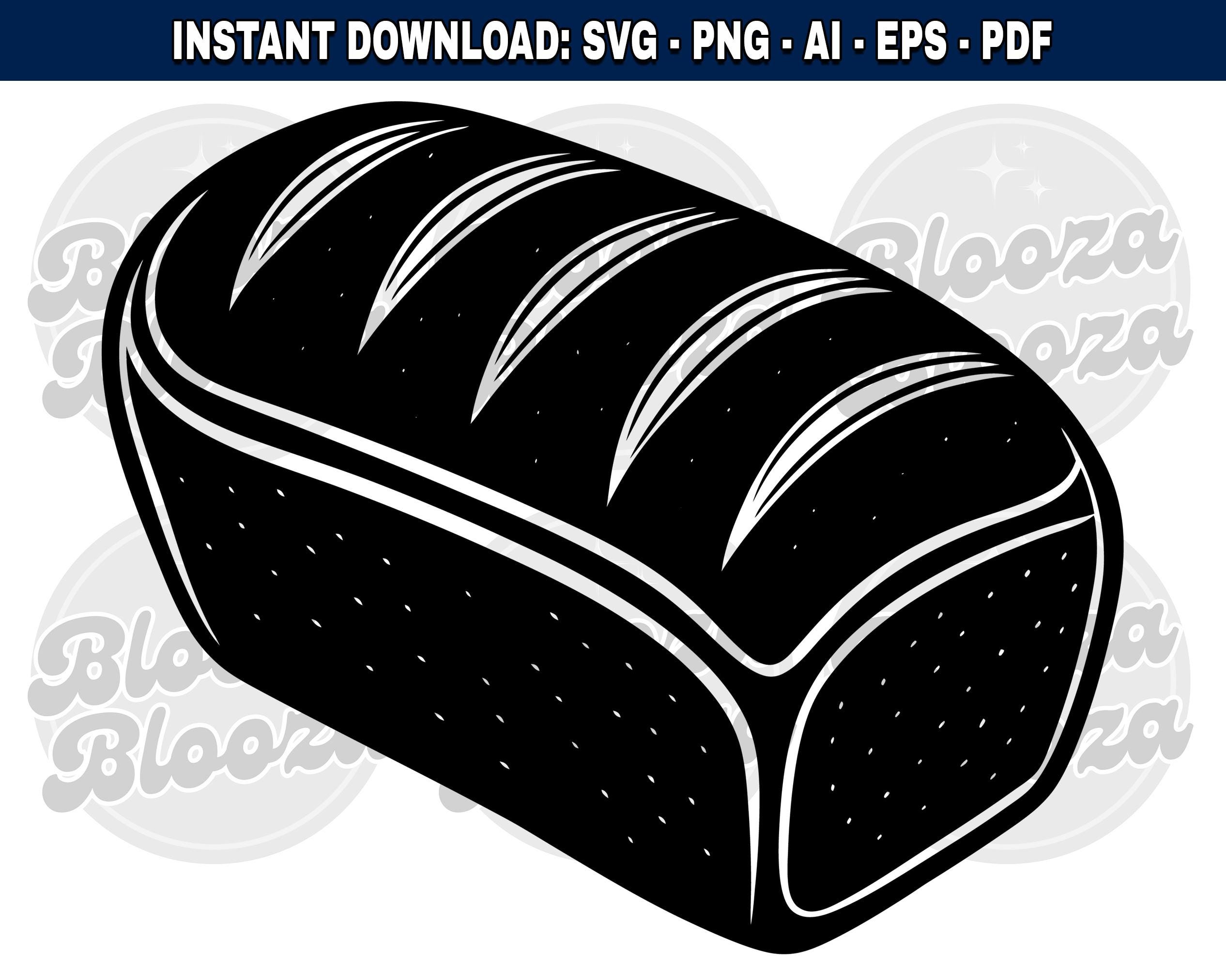 Loaf of Bread Instant Clipart Download Design SVG PNG EPS Pdf - Etsy
