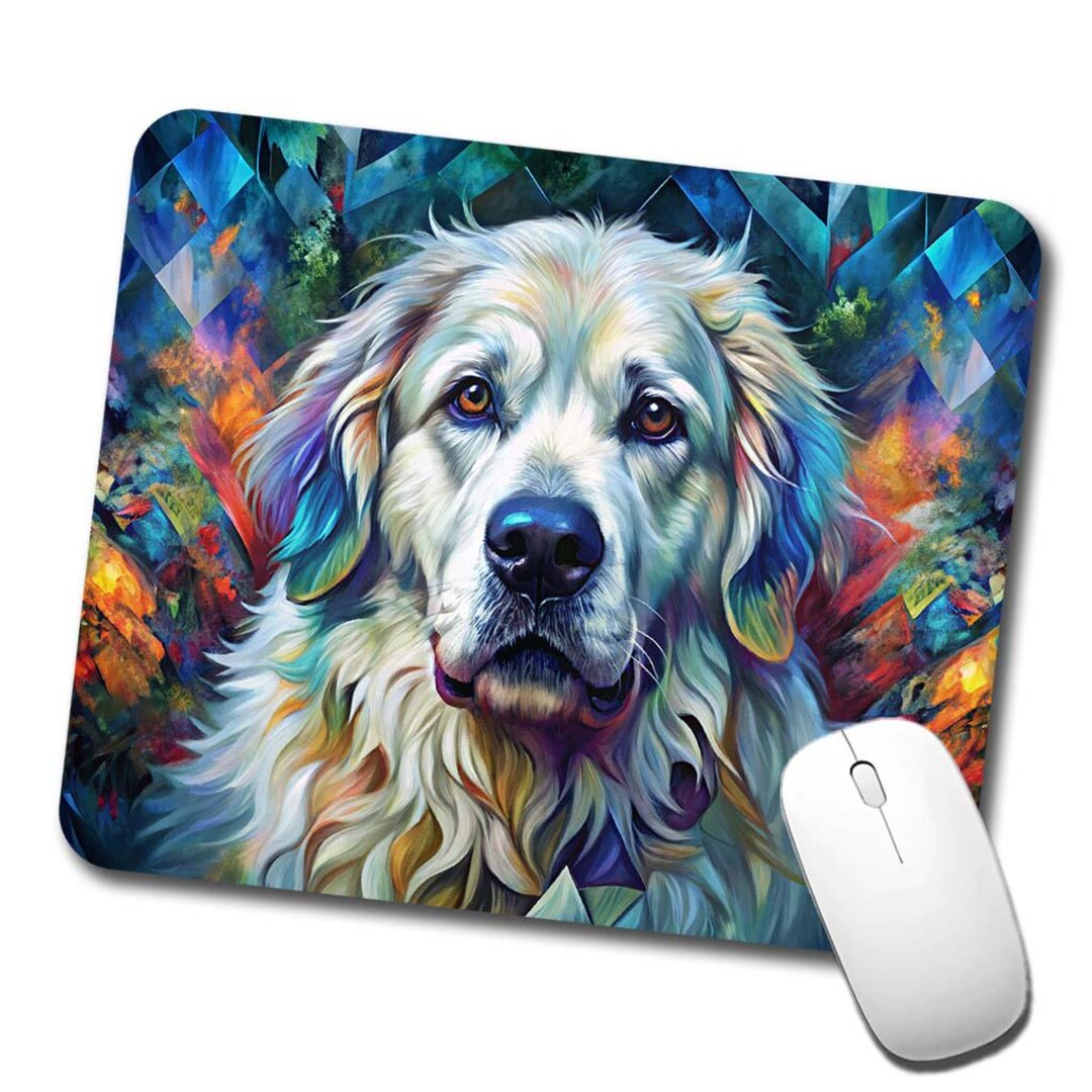Great Pyrenees Dog Abstract Art Low Profile Mouse Pad Mat - Etsy