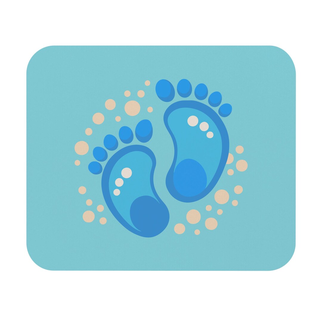 Baby Footprints Blue Boy Mouse Pad - Etsy